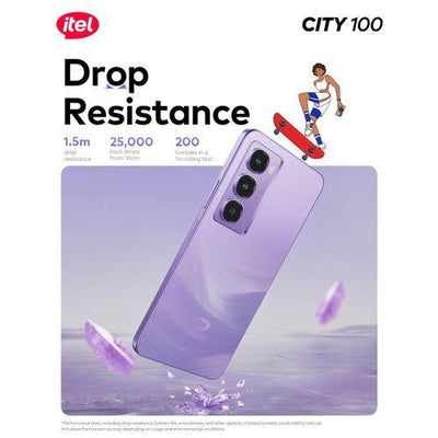 itel City 100 Slim Design 5200mAh 128/4+6gb Drop Resistant