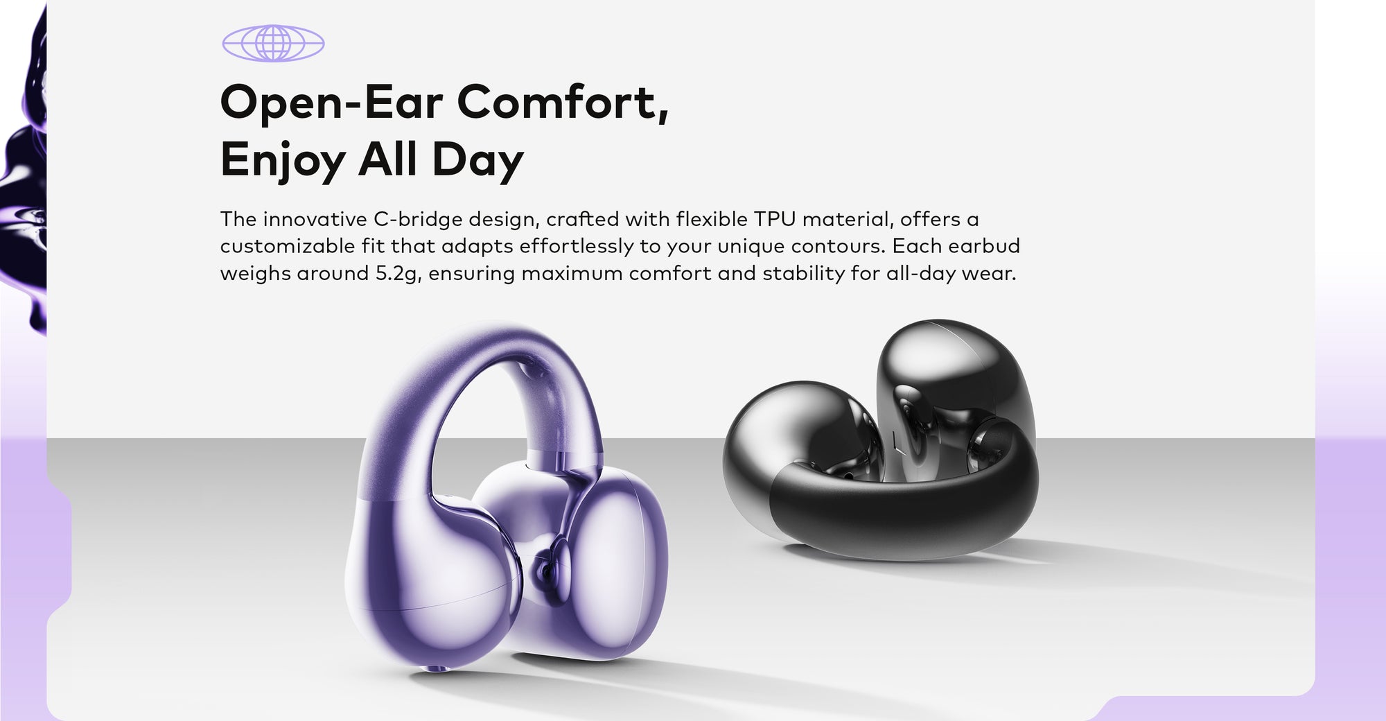 itel BudsFit 5 Earbud C-Bridge Design AI NC IP54 32hrs playtime