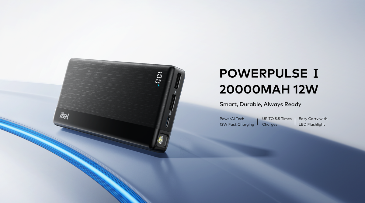 itel PowerPulse A1160 Power-Bank 20000mAh 12W Fast Charging TypeC
